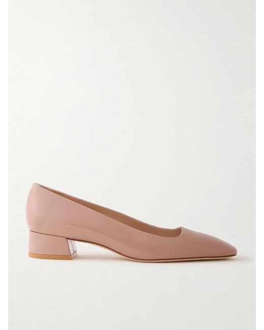 Stuart Weitzman Vera Patent-Leather Pumps in Pink | Lyst