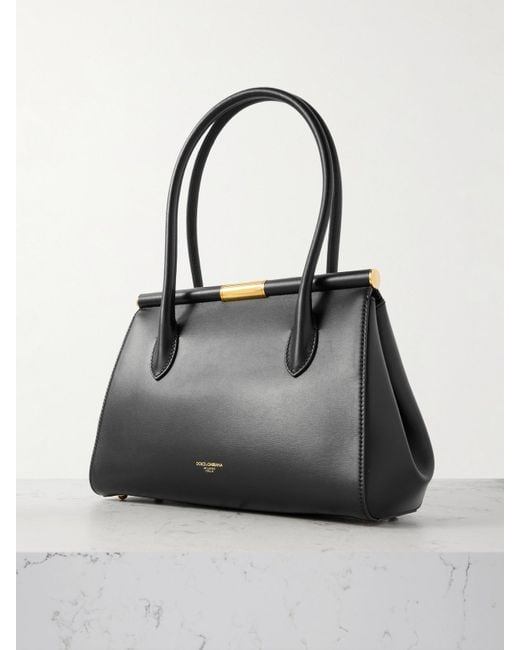 Dolce & Gabbana Marlene Everyday Leather Tote in Black | Lyst