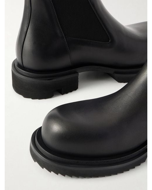 Rick Owens Beatle Gabe Leather Ankle Boots in Black | Lyst UK
