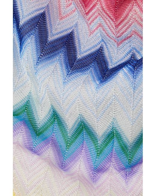 Missoni Mare Striped Metallic Crochet-knit Bikini in White | Lyst Missoni Mare Striped Metallic Crochet-knit Bikini in White | Lyst
