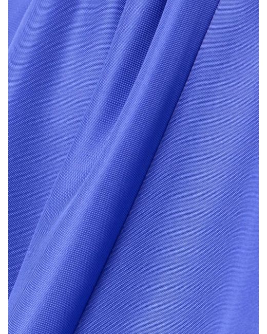 Carolina Herrera Pleated Silk-Gazar Gown in Blue | Lyst
