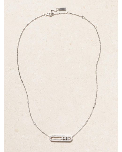 Messika Move 18-Karat Diamond Necklace in Natural | Lyst