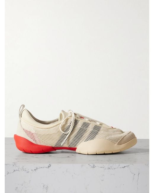adidas Originals Y-3 Regu Suede- And Leather-Trimmed Mesh Sneakers in ...
