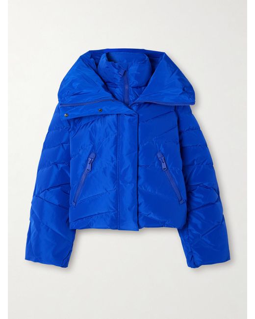 Goldbergh Liora Quilted Recycled Down Ski Jacket in Blue | Lyst UK