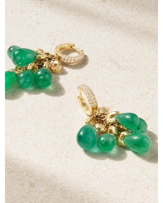 Octavia Elizabeth Emerald Parrot Fish 18-Karat Recycled, Emerald And ...