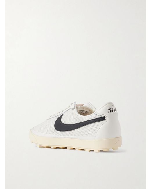 Nike Astrograbber Leather-Trimmed Mesh Sneakers in Natural | Lyst UK