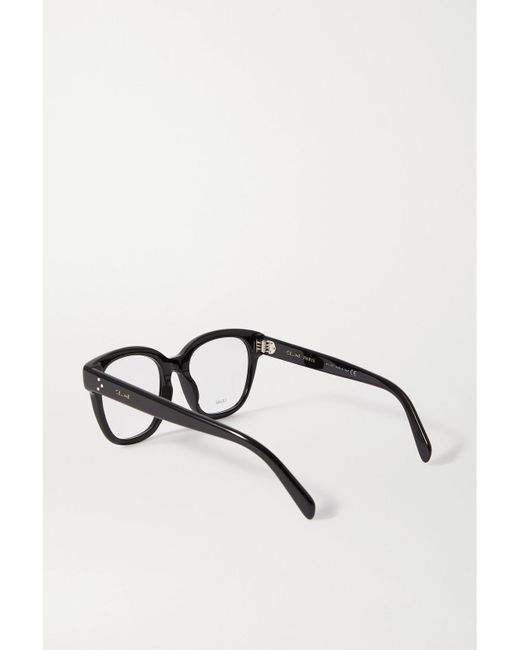 Celine Oversized Square-Frame Acetate Optical Glasses in White | Lyst