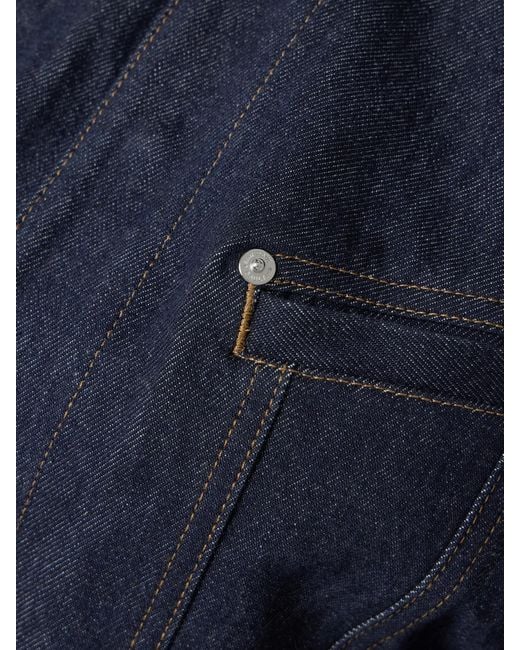 Jean Paul Gaultier Paneled Topstitched Denim Jacket in Blue | Lyst UK