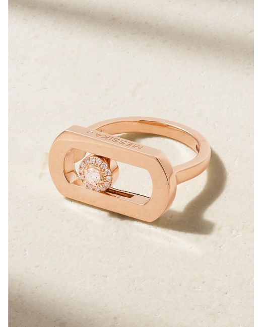 Messika So Move 18-Karat Rose Diamond Ring in Natural | Lyst UK