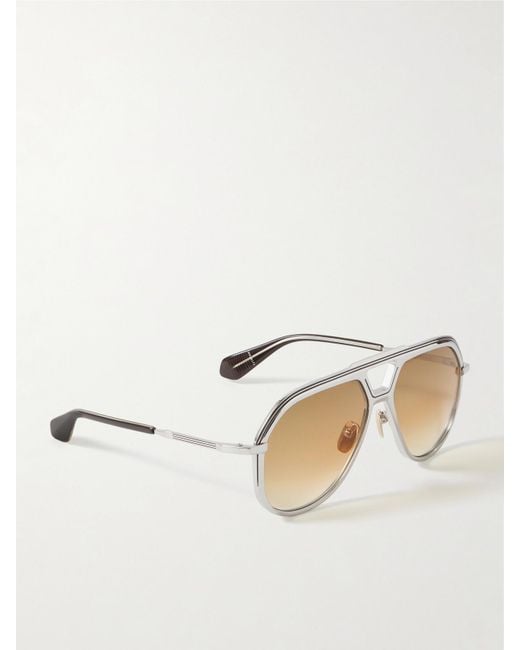 Jacques Marie Mage Lockheed Aviator-Style Titanium And Acetate ...
