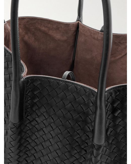Bottega Veneta Pinacoteca Reversible Intrecciato Leather Tote in Black | Lyst