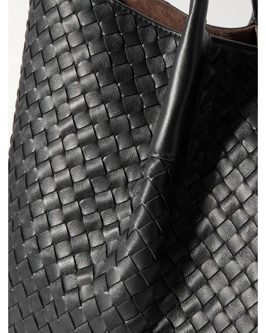 Bottega Veneta Pinacoteca Reversible Intrecciato Leather Tote in Black | Lyst