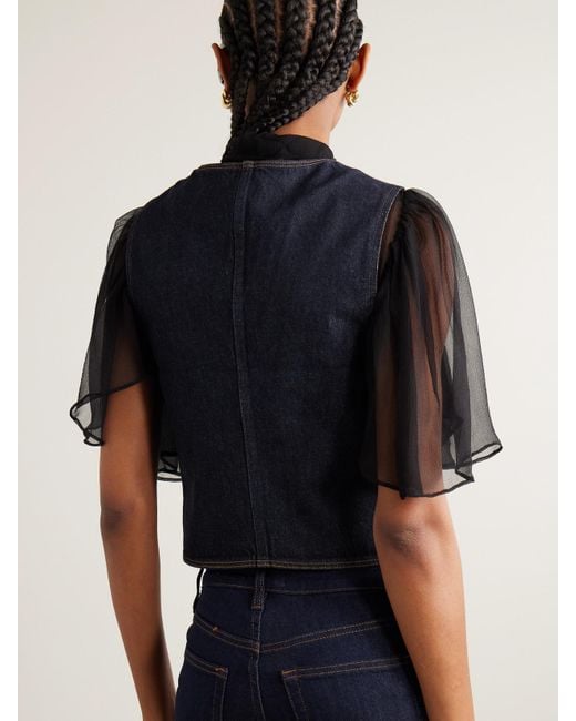 FRAME Denim Vest in Blue | Lyst UK