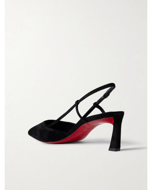 Christian Louboutin Condoroline 55 Cutout Velour Slingback Pumps in ...