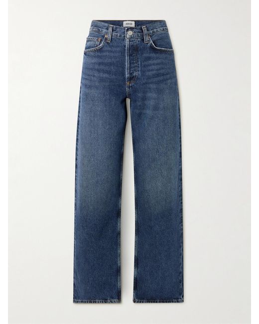 Agolde Arc Long High-Rise Wide-Leg Jeans in Blue | Lyst UK