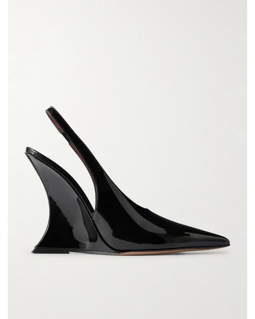 Paris Texas Nina 105 Patent-Leather Slingback Pumps in Black | Lyst