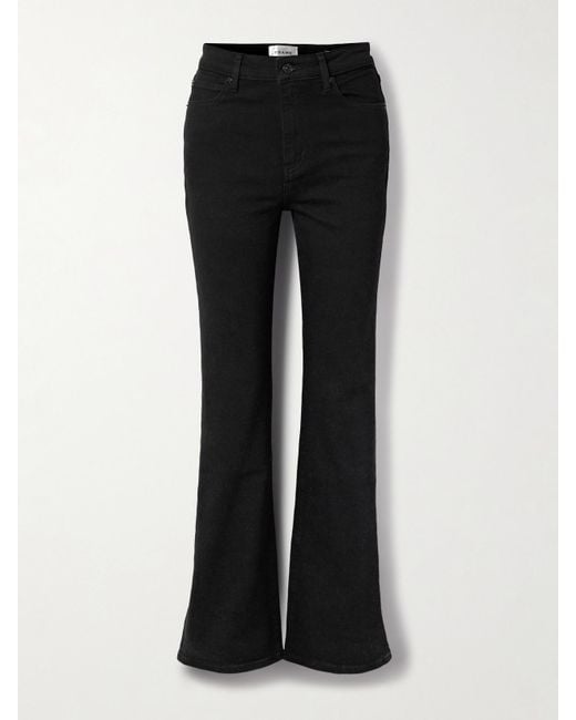 FRAME The Arrow High-Rise Bootcut Jeans in Black | Lyst