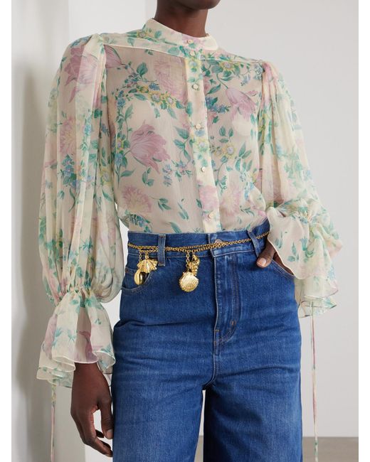 Chloé Shell-Tone Belt in Natural | Lyst