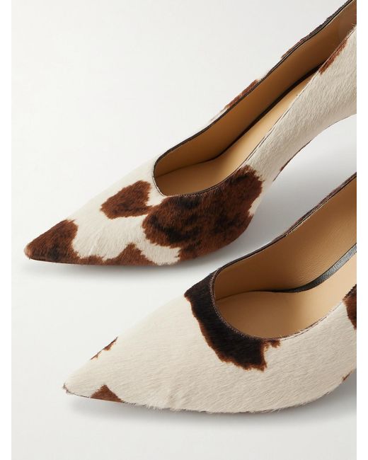 Gabriela Hearst Edwina 75 Cow-Print Calf Hair Pumps in Natural | Lyst