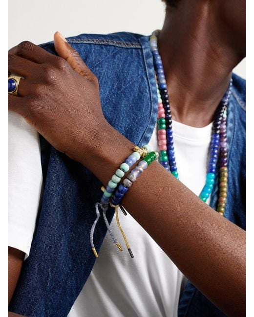 Carolina Bucci Forte Beads Montauk Sterling, Multi-Stone And Lurex ...