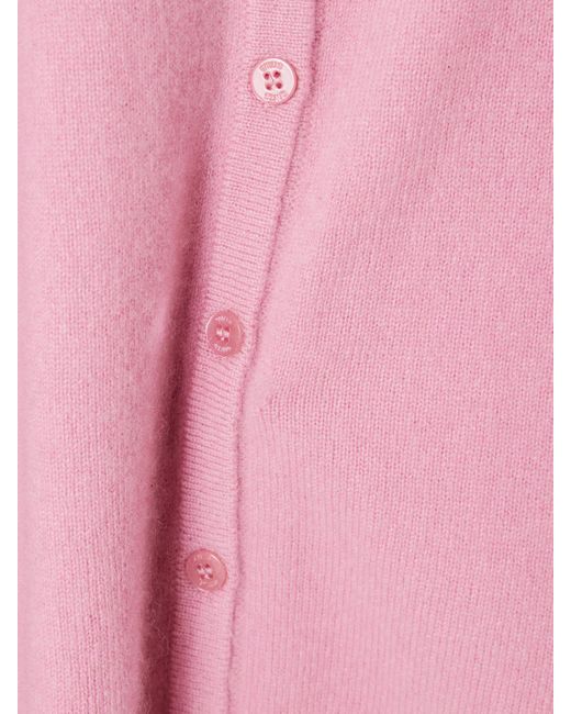 STAUD Midnight Cashmere Cardigan in Pink | Lyst UK
