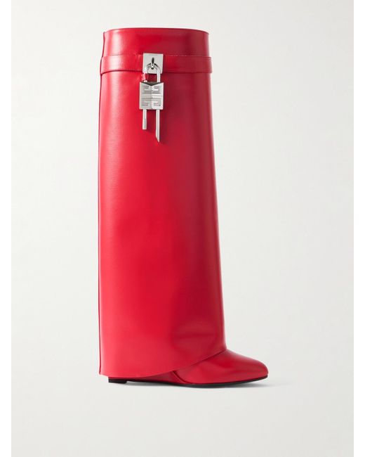 Red Givenchy Shark Boots