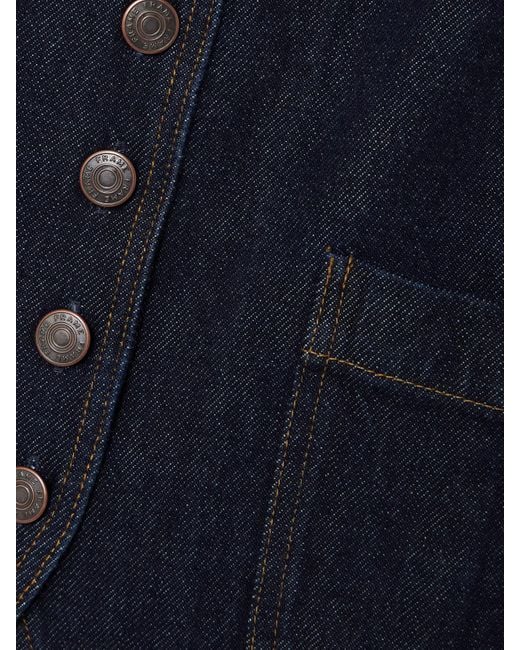 FRAME Denim Vest in Blue | Lyst UK