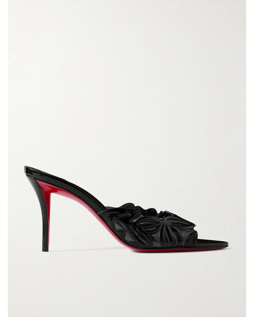 Christian Louboutin Apostropha Petunia 80 Patent-Leather And Pvc Mules ...