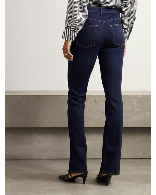FRAME Reboot Super Stretch High-Rise Bootcut Jeans in Blue | Lyst