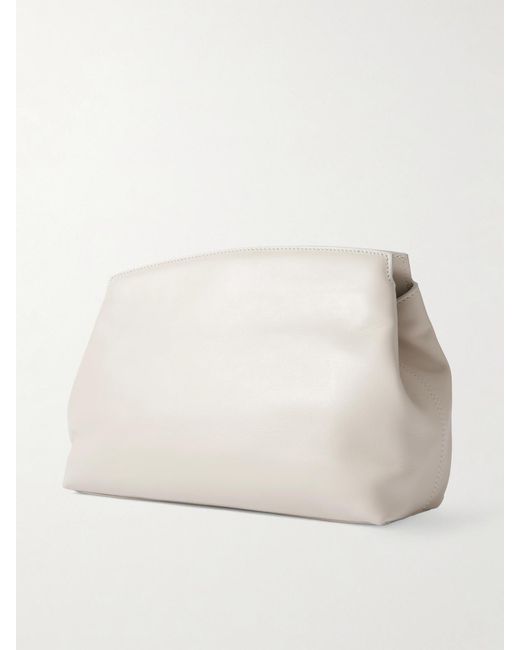 Liffner Leather Clutch in Natural | Lyst UK