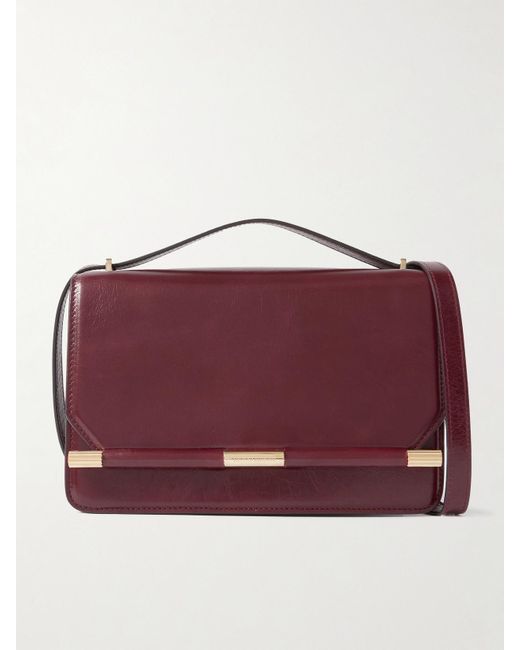 Victoria Beckham 202 Leather Shoulder Bag in Red | Lyst
