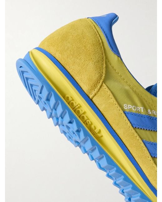 adidas Originals Sporty & Rich Sl72 Suede And Leather-Trimmed Shell ...
