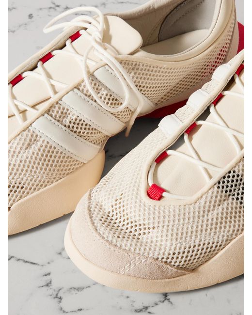 adidas Originals Y-3 Regu Suede- And Leather-Trimmed Mesh Sneakers in ...