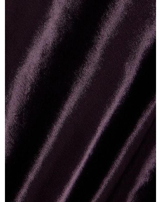 Twp Back To You Open-Back Draped Velvet Gown in Purple | Lyst UK