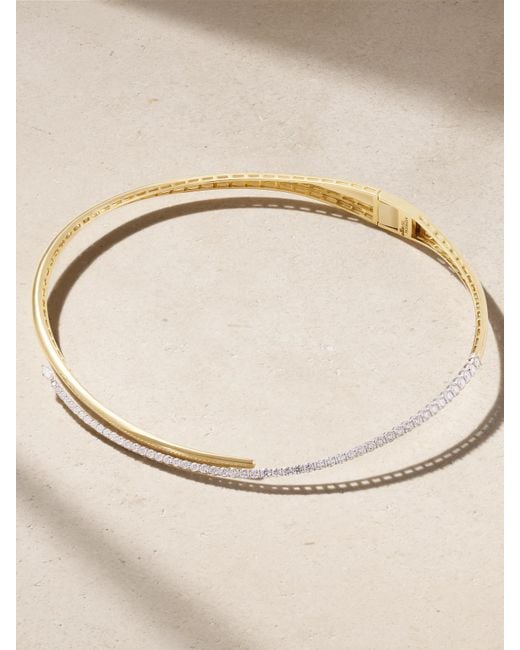 YEPREM Strada 18-Karat Diamond Necklace in Natural | Lyst