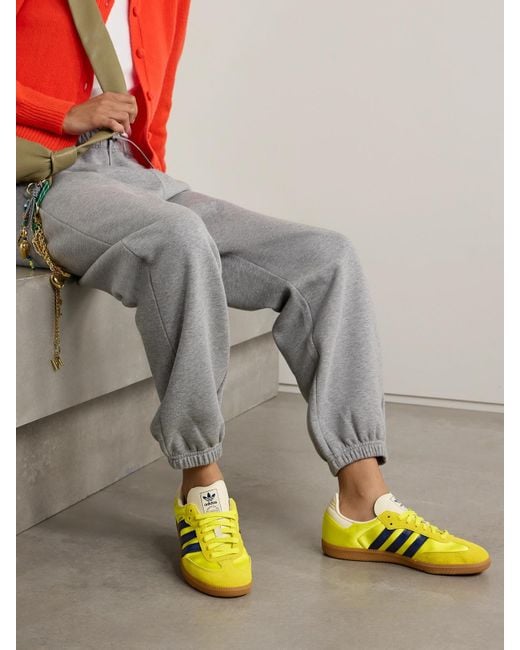 adidas Originals Samba Og Suede And Leather-Trimmed Satin Sneakers in ...