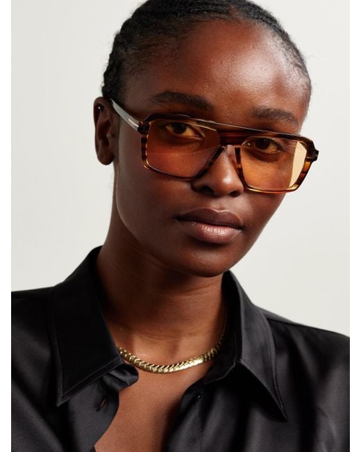 Tom Ford Vincent Square-Frame Tortoishell Acetate And-Tone Sunglasses ...