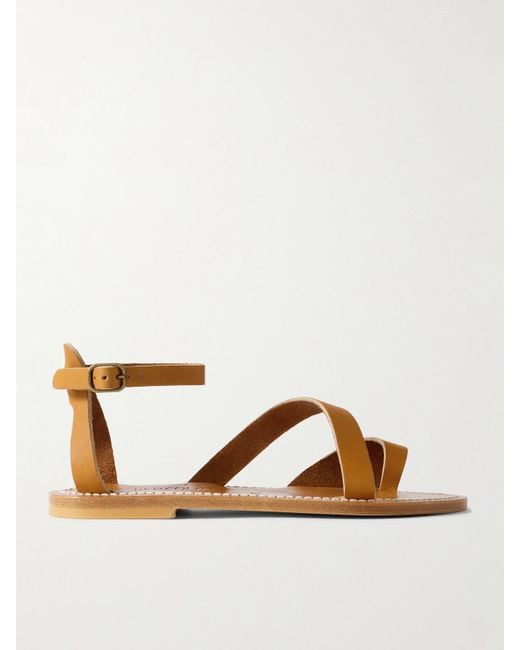 K. Jacques Anaelle Leather Sandals in Brown | Lyst