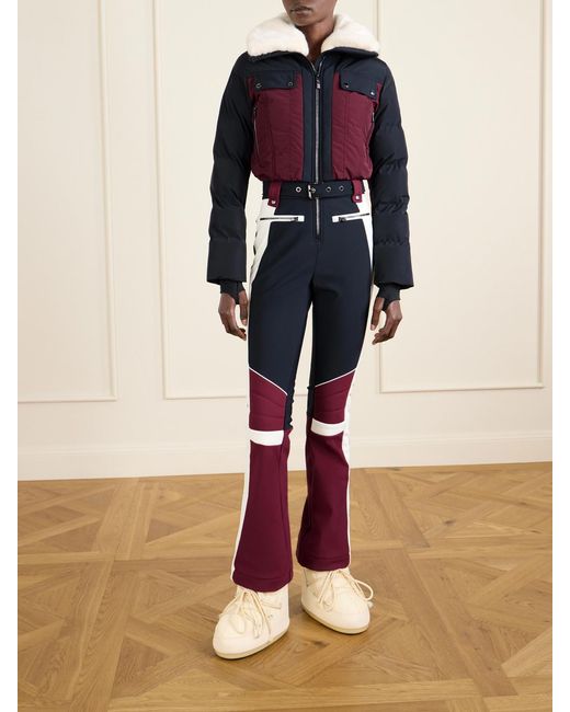 Fusalp Karei Belted Plush-Trimmed Padded Shell Ski Suit in Red | Lyst UK