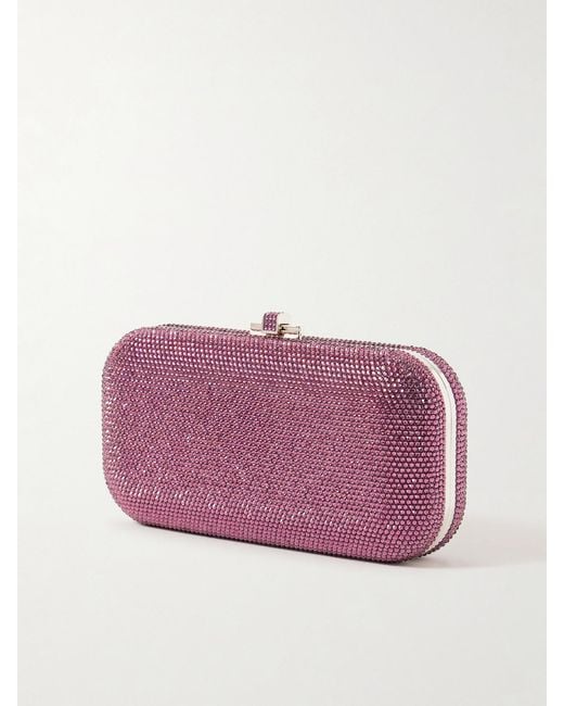 Judith Leiber Long Slide Crystal-Embellished-Tone Clutch in Purple ...