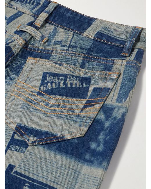 Jean Paul Gaultier Printed High-Rise Straight-Leg Jeans in Blue | Lyst UK
