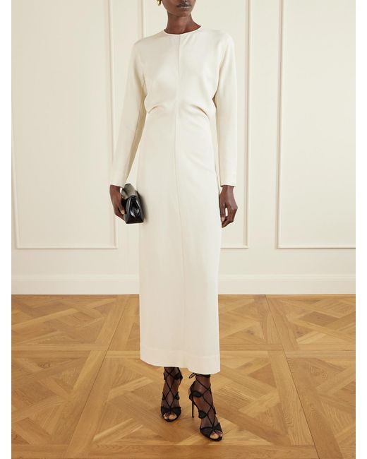 Aquazzura Fatal Attraction 105 Suede-Trimmed Mesh Sandals in White | Lyst UK