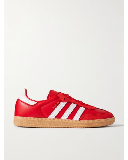 adidas Originals Samba Og Leather And Suede Sneakers in Red | Lyst