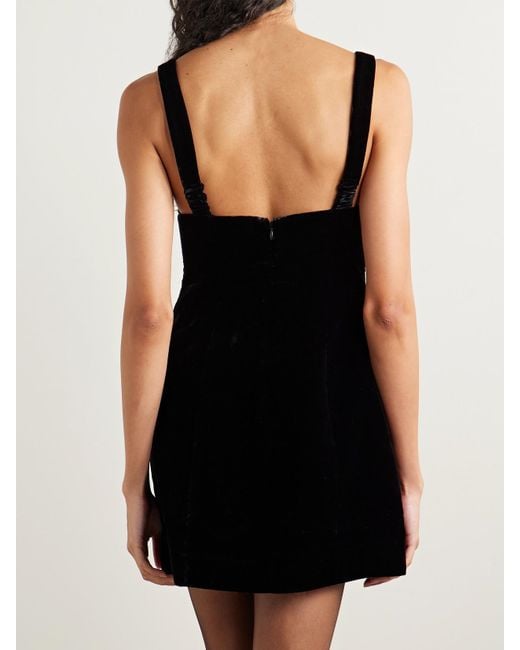 Cara Cara Gracie Embellished Velvet Mini Dress in Black | Lyst UK