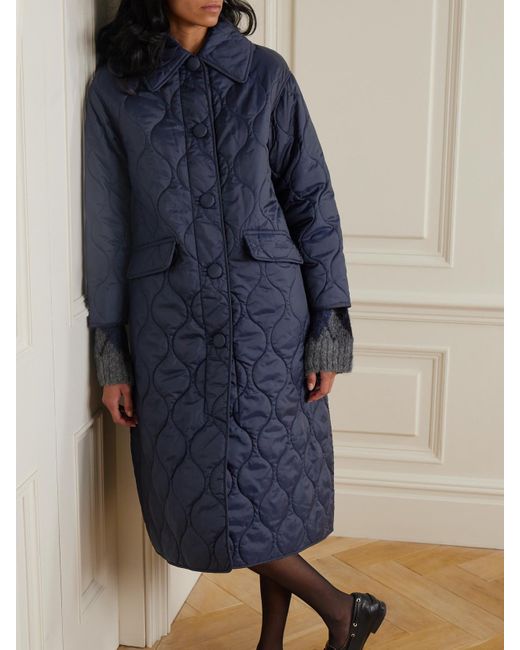 Barbour Alexa Chung Amy Quilted Shell Coat in Blue | Lyst