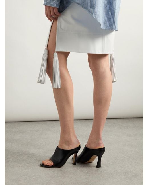 Bottega Veneta Rana Leather Mules in Black | Lyst