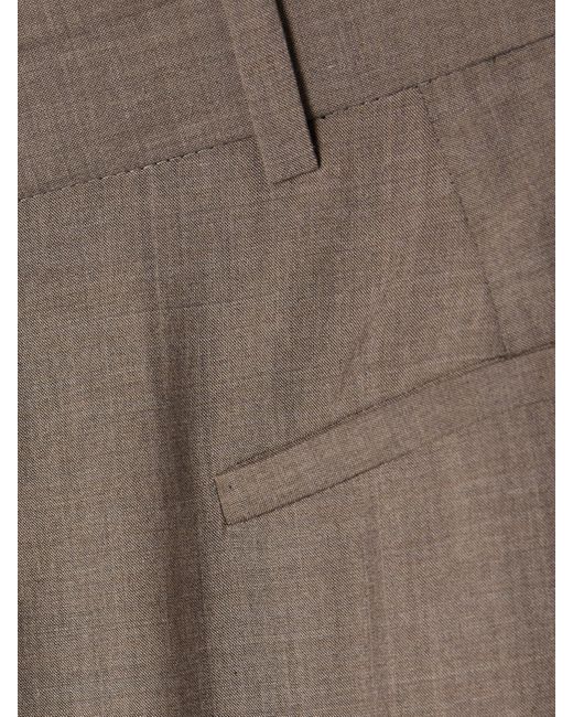 JOSEPH Trina Wool Straight-Leg Pants in Natural | Lyst UK