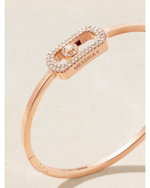 Messika So Move 18-Karat Rose Diamond Bracelet in Natural | Lyst UK
