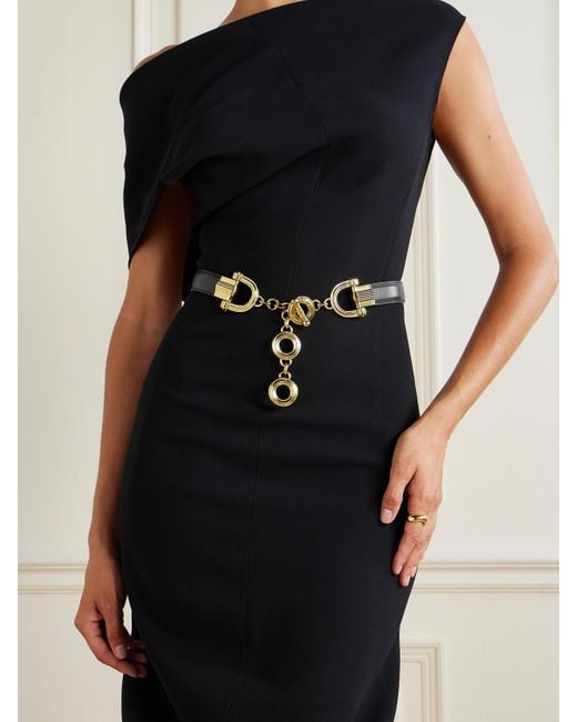 DEHANCHE Elysées-Plated And Leather Belt in Natural | Lyst UK