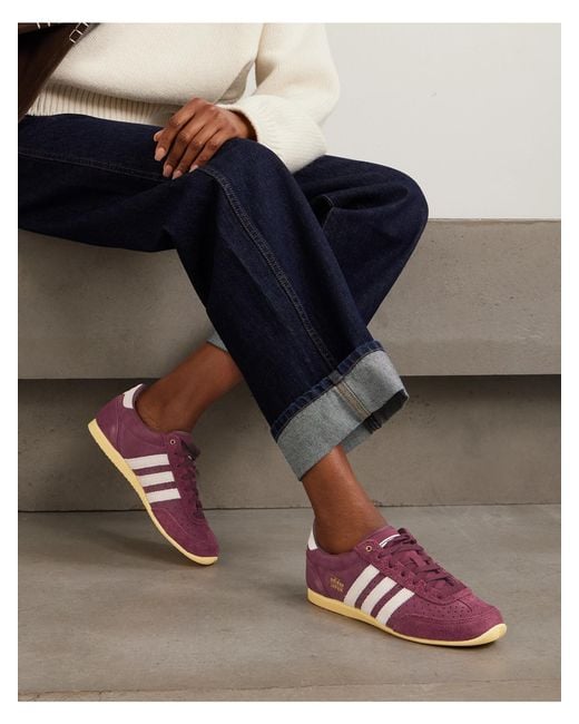 adidas Originals Japan Leather-Trimmed Suede Sneakers in Purple | Lyst UK